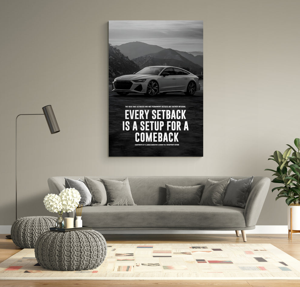 Every Setback Is a Setup for a Comeback Canvas Art - Essential Walls