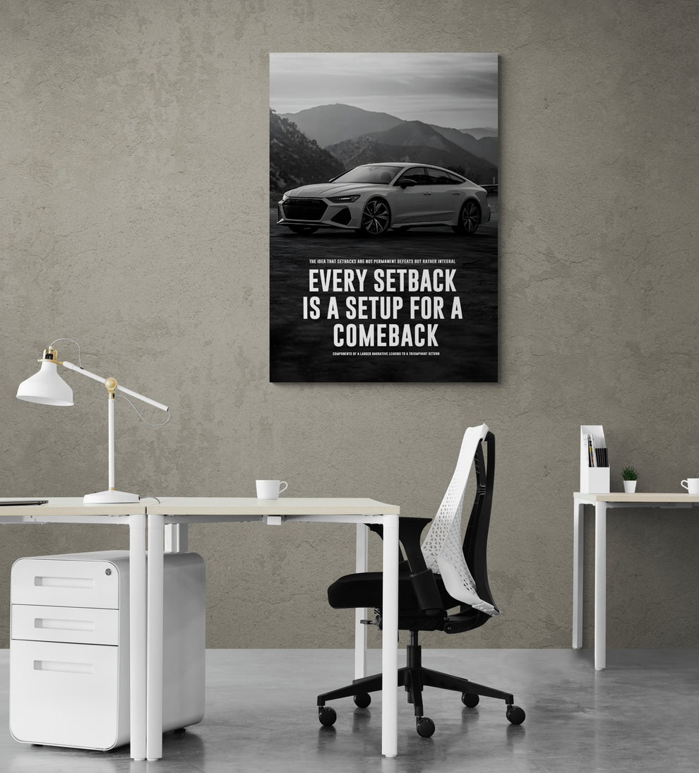 Every Setback Is a Setup for a Comeback Canvas Art - Essential Walls