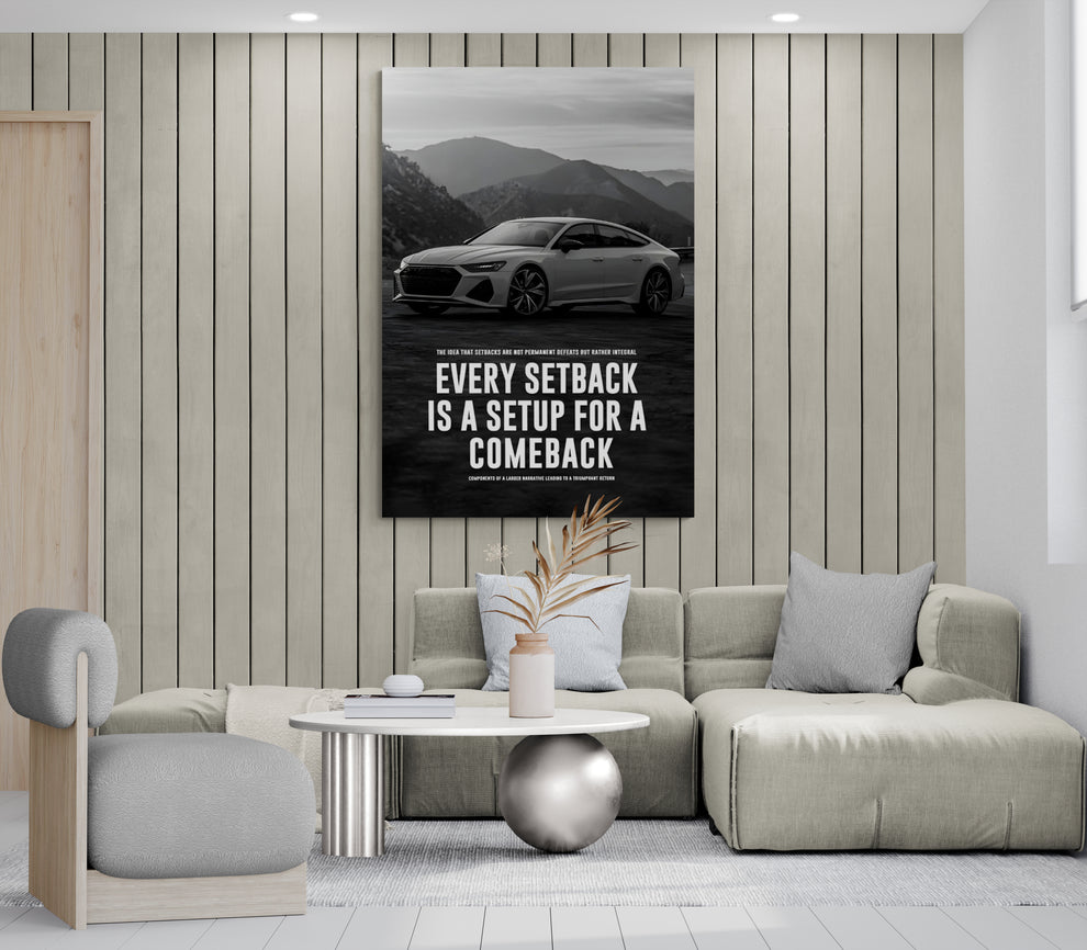 Every Setback Is a Setup for a Comeback Canvas Art - Essential Walls